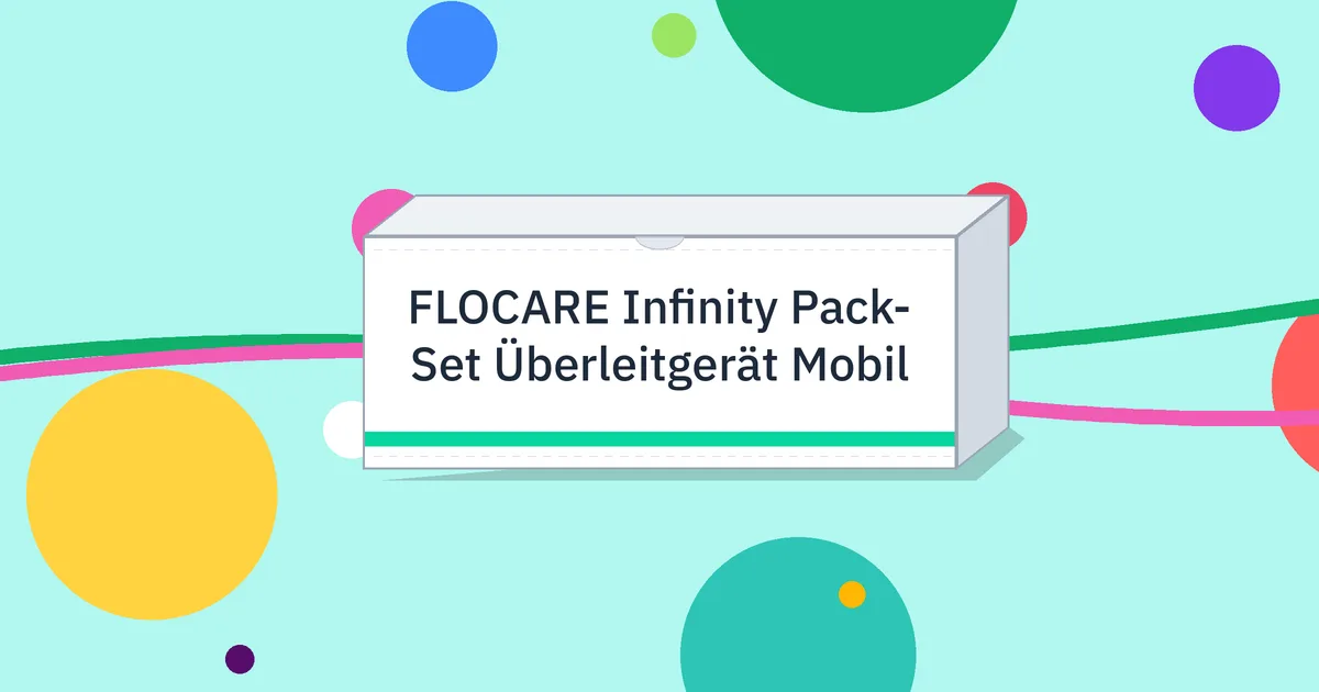 Symbolbild: Packung mit der Aufschrift FLOCARE Infinity Pack-Set Überleitgerät Mobil (PZN 11289386) – Verfügbarkeit und Bezug in Apotheken in Frankfurt am Main