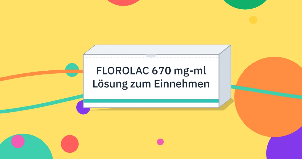 Symbolbild: Packung mit der Aufschrift FLOROLAC 670 mg-ml Lösung zum Einnehmen (PZN 12580327) – Verfügbarkeit und Bezug in Apotheken in Frankfurt am Main