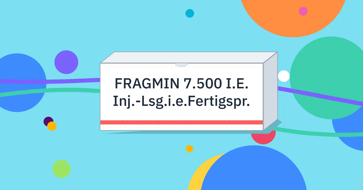 Symbolbild: Packung mit der Aufschrift FRAGMIN 7.500 I.E. Inj.-Lsg.i.e.Fertigspr. (PZN 17185593) – Verfügbarkeit und Bezug in Apotheken in Frankfurt am Main