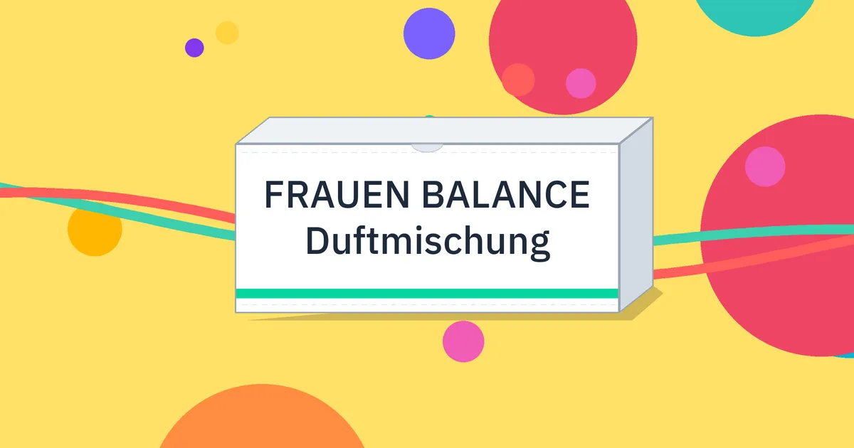 Symbolbild: Packung mit der Aufschrift FRAUEN BALANCE Duftmischung (PZN 19661394) – Verfügbarkeit und Bezug in Apotheken in Frankfurt am Main