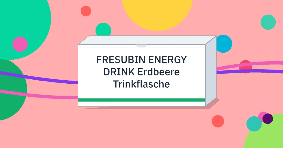 Symbolbild: Packung mit der Aufschrift FRESUBIN ENERGY DRINK Erdbeere Trinkflasche (PZN 19750413) – Verfügbarkeit und Bezug in Apotheken in Frankfurt am Main