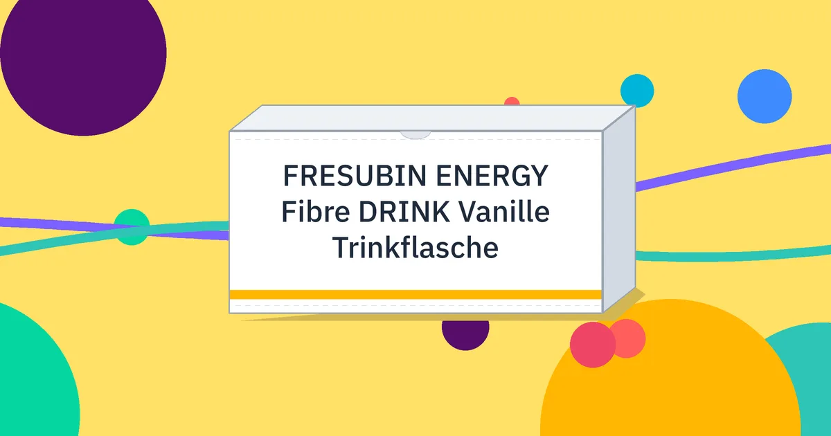 Symbolbild: Packung mit der Aufschrift FRESUBIN ENERGY Fibre DRINK Vanille Trinkflasche (PZN 09730148) – Verfügbarkeit und Bezug in Apotheken in Frankfurt am Main