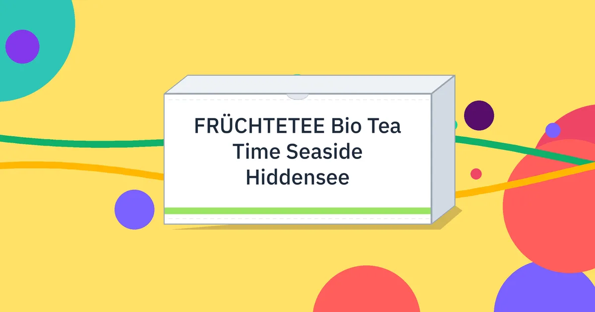 Symbolbild: Packung mit der Aufschrift FRÜCHTETEE Bio Tea Time Seaside Hiddensee (PZN 15637631) – Verfügbarkeit und Bezug in Apotheken in Frankfurt am Main