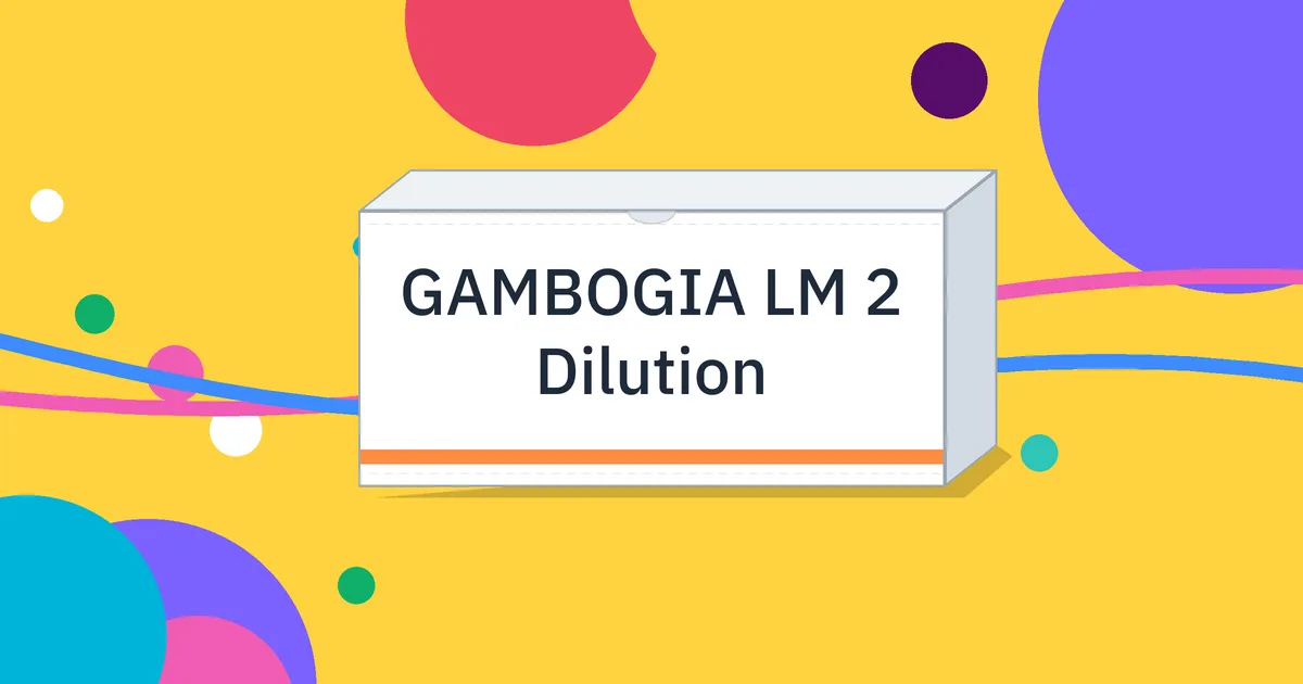 Symbolbild: Packung mit der Aufschrift GAMBOGIA LM 2 Dilution (PZN 13498384) – Verfügbarkeit und Bezug in Apotheken in Frankfurt am Main