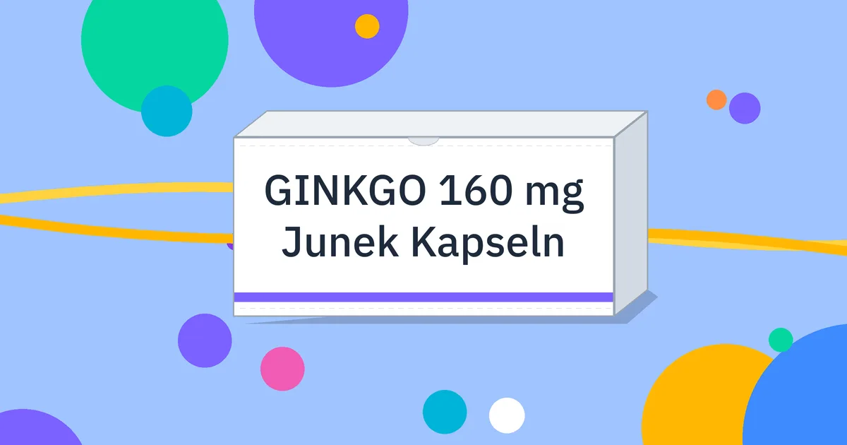 Symbolbild: Packung mit der Aufschrift GINKGO 160 mg Junek Kapseln (PZN 01644136) – Verfügbarkeit und Bezug in Apotheken in Frankfurt am Main