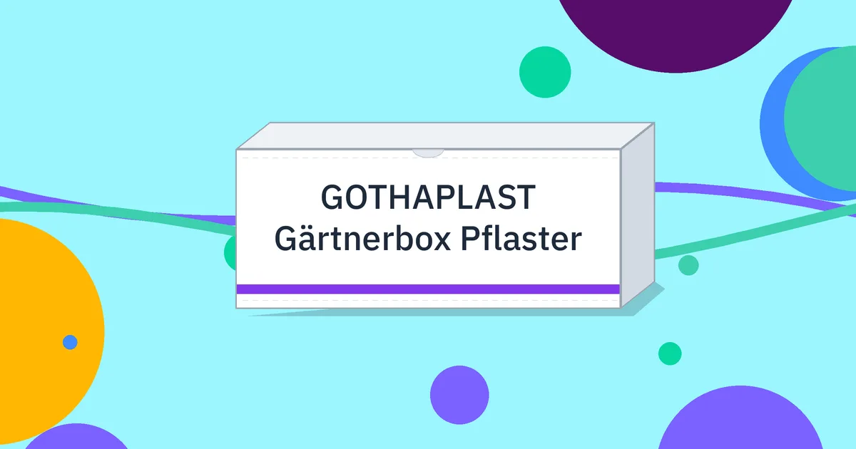Symbolbild: Packung mit der Aufschrift GOTHAPLAST Gärtnerbox Pflaster (PZN 00093131) – Verfügbarkeit und Bezug in Apotheken in Frankfurt am Main
