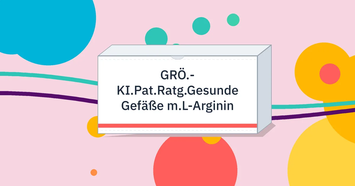 Symbolbild: Packung mit der Aufschrift GRÖ.-KI.Pat.Ratg.Gesunde Gefäße m.L-Arginin (PZN 10742895) – Verfügbarkeit und Bezug in Apotheken in Frankfurt am Main