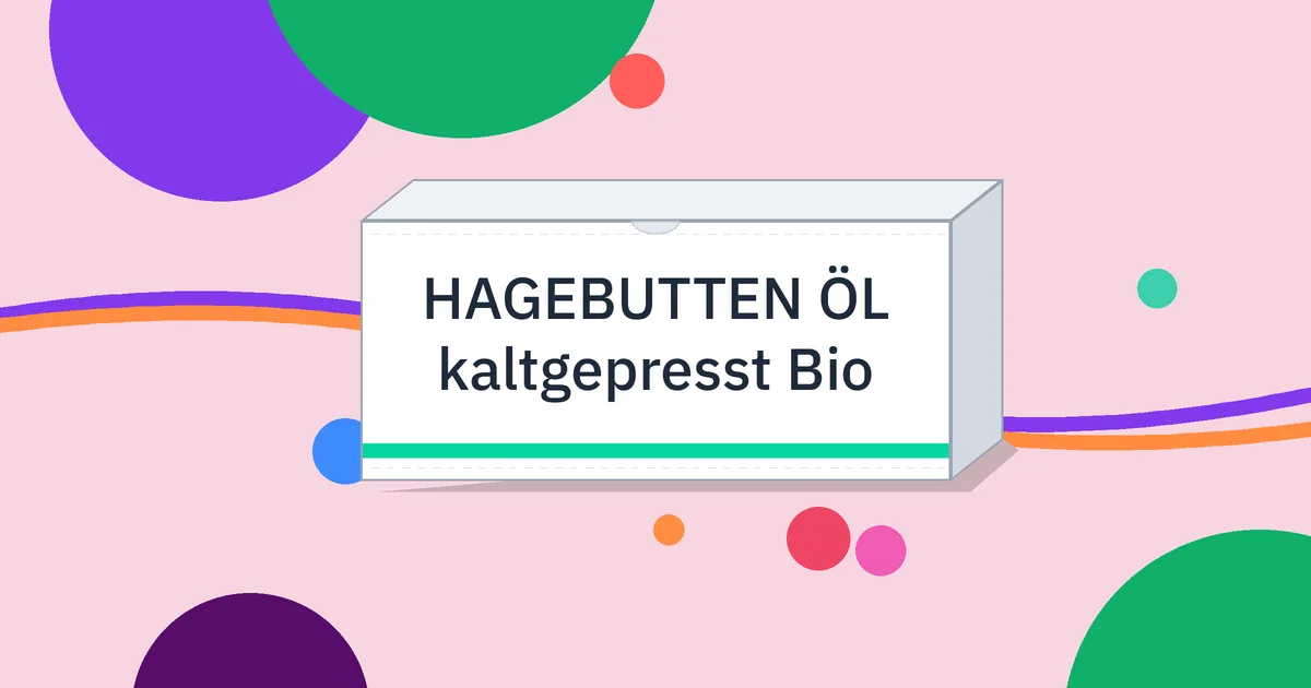Symbolbild: Packung mit der Aufschrift HAGEBUTTEN ÖL kaltgepresst Bio (PZN 18852169) – Verfügbarkeit und Bezug in Apotheken in Frankfurt am Main