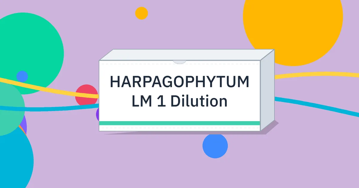 Symbolbild: Packung mit der Aufschrift HARPAGOPHYTUM LM 1 Dilution (PZN 13550564) – Verfügbarkeit und Bezug in Apotheken in Frankfurt am Main