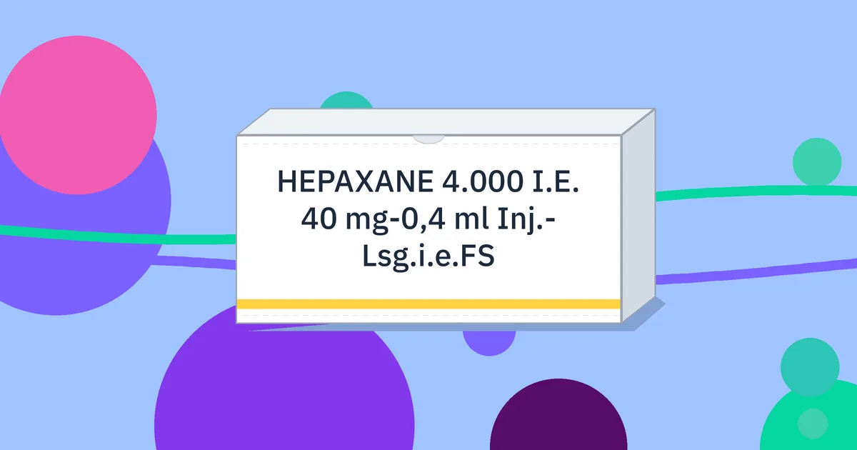 Symbolbild: Packung mit der Aufschrift HEPAXANE 4.000 I.E. 40 mg-0,4 ml Inj.-Lsg.i.e.FS (PZN 15637915) – Verfügbarkeit und Bezug in Apotheken in Frankfurt am Main