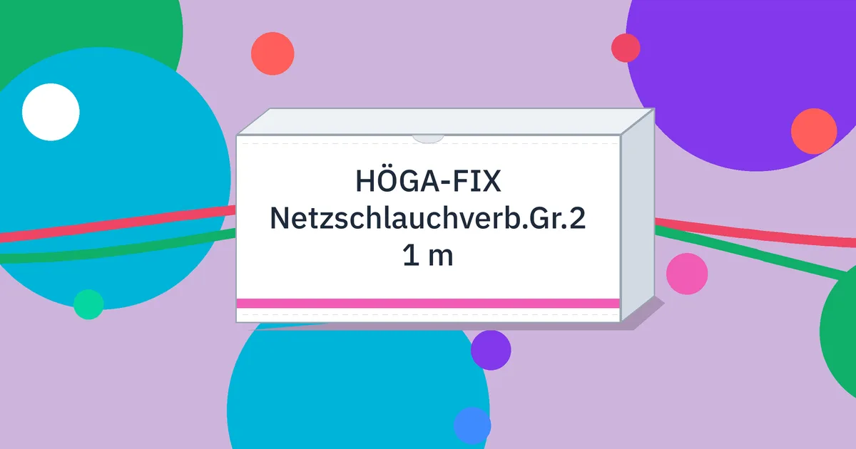 Symbolbild: Packung mit der Aufschrift HÖGA-FIX Netzschlauchverb.Gr.2 1 m (PZN 00668979) – Verfügbarkeit und Bezug in Apotheken in Frankfurt am Main