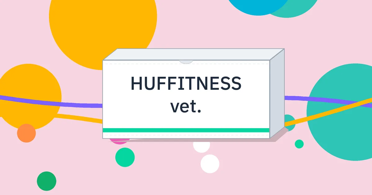 Symbolbild: Packung mit der Aufschrift HUFFITNESS vet. (PZN 06463126) – Verfügbarkeit und Bezug in Apotheken in Frankfurt am Main