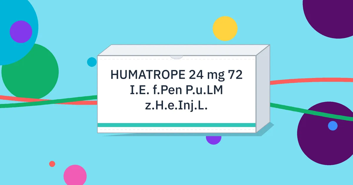 Symbolbild: Packung mit der Aufschrift HUMATROPE 24 mg 72 I.E. f.Pen P.u.LM z.H.e.Inj.L. (PZN 05047549) – Verfügbarkeit und Bezug in Apotheken in Frankfurt am Main