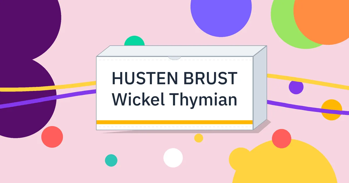 Symbolbild: Packung mit der Aufschrift HUSTEN BRUST Wickel Thymian (PZN 19205302) – Verfügbarkeit und Bezug in Apotheken in Frankfurt am Main