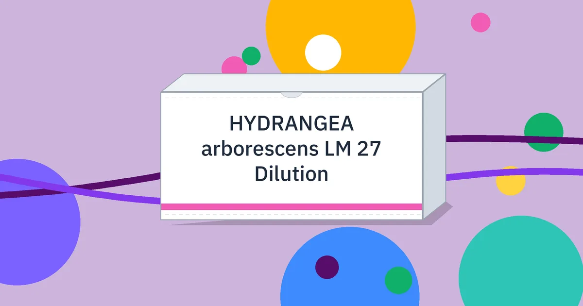 Symbolbild: Packung mit der Aufschrift HYDRANGEA arborescens LM 27 Dilution (PZN 13556472) – Verfügbarkeit und Bezug in Apotheken in Frankfurt am Main