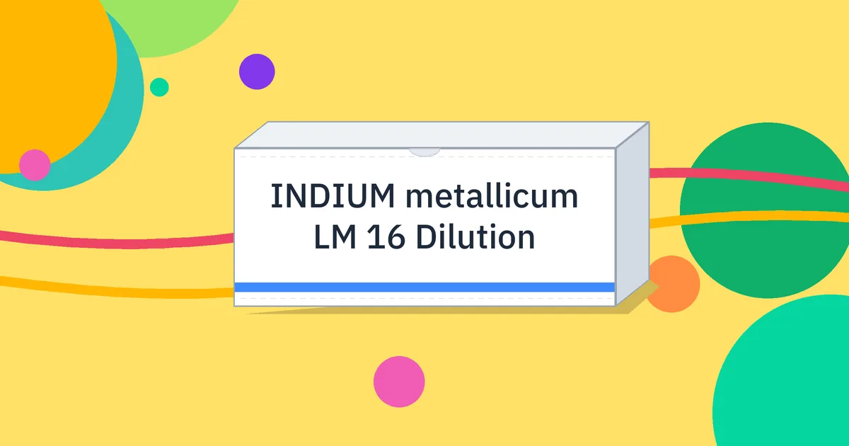 Symbolbild: Packung mit der Aufschrift INDIUM metallicum LM 16 Dilution (PZN 12912611) – Verfügbarkeit und Bezug in Apotheken in Frankfurt am Main
