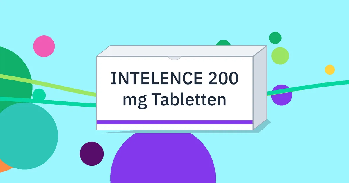 Symbolbild: Packung mit der Aufschrift INTELENCE 200 mg Tabletten (PZN 16754066) – Verfügbarkeit und Bezug in Apotheken in Frankfurt am Main