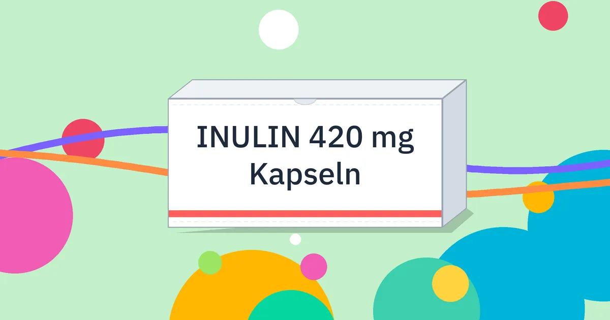 Symbolbild: Packung mit der Aufschrift INULIN 420 mg Kapseln (PZN 10714841) – Verfügbarkeit und Bezug in Apotheken in Frankfurt am Main