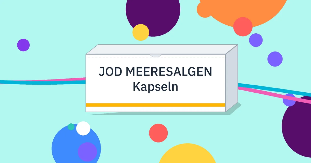 Symbolbild: Packung mit der Aufschrift JOD MEERESALGEN Kapseln (PZN 00134605) – Verfügbarkeit und Bezug in Apotheken in Frankfurt am Main