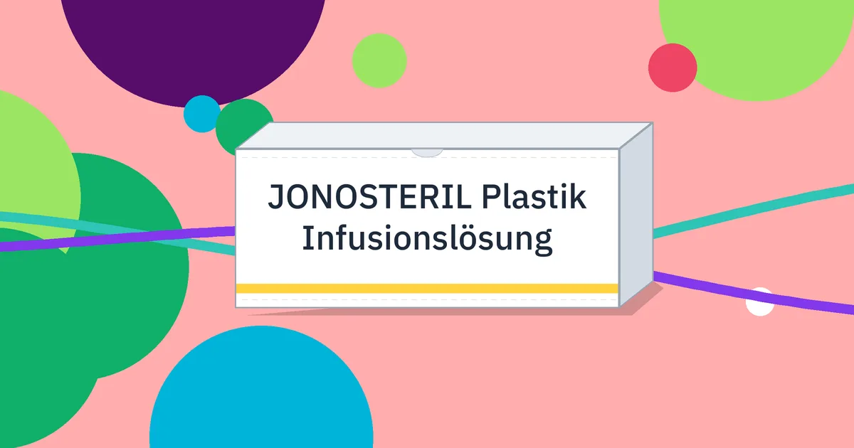 Symbolbild: Packung mit der Aufschrift JONOSTERIL Plastik Infusionslösung (PZN 00541598) – Verfügbarkeit und Bezug in Apotheken in Frankfurt am Main