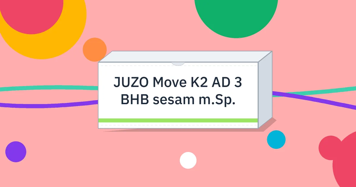 Symbolbild: Packung mit der Aufschrift JUZO Move K2 AD 3 BHB sesam m.Sp. (PZN 18507662) – Verfügbarkeit und Bezug in Apotheken in Frankfurt am Main