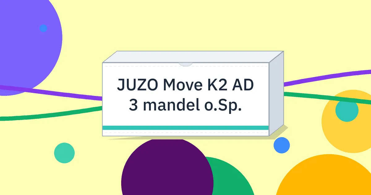 Symbolbild: Packung mit der Aufschrift JUZO Move K2 AD 3 mandel o.Sp. (PZN 16342145) – Verfügbarkeit und Bezug in Apotheken in Frankfurt am Main