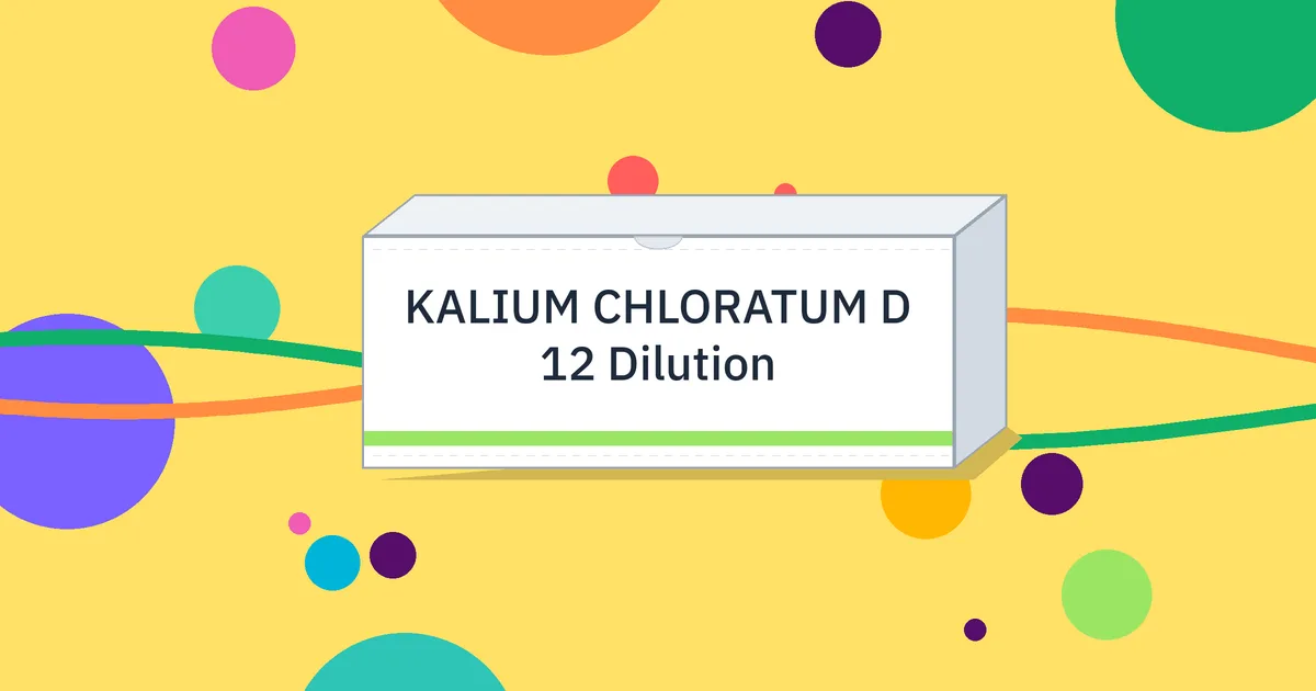 Symbolbild: Packung mit der Aufschrift KALIUM CHLORATUM D 12 Dilution (PZN 02616047) – Verfügbarkeit und Bezug in Apotheken in Frankfurt am Main