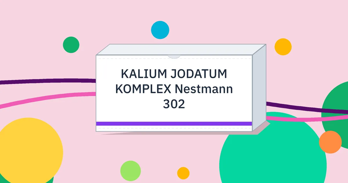 Symbolbild: Packung mit der Aufschrift KALIUM JODATUM KOMPLEX Nestmann 302 (PZN 00561448) – Verfügbarkeit und Bezug in Apotheken in Frankfurt am Main