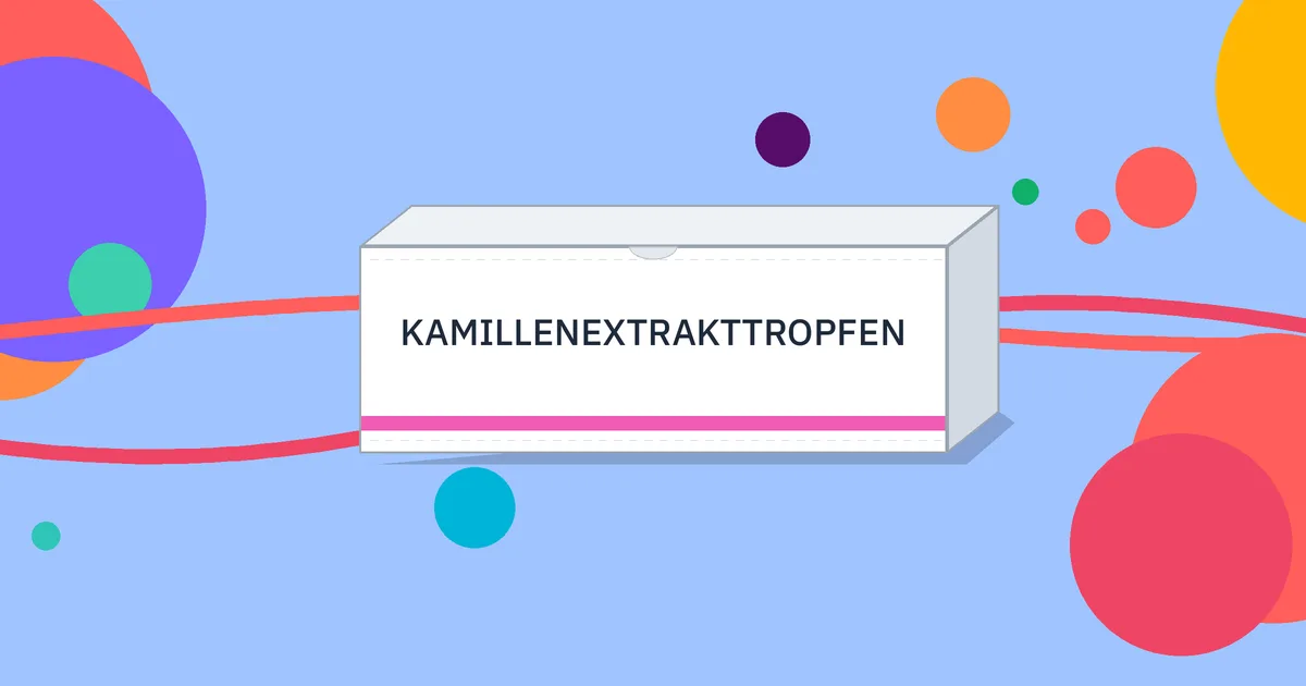 Symbolbild: Packung mit der Aufschrift KAMILLENEXTRAKTTROPFEN (PZN 13894708) – Verfügbarkeit und Bezug in Apotheken in Frankfurt am Main