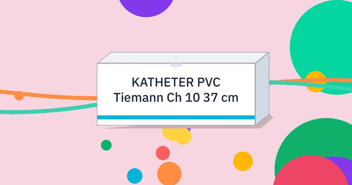 Symbolbild: Packung mit der Aufschrift KATHETER PVC Tiemann Ch 10 37 cm (PZN 10085380) – Verfügbarkeit und Bezug in Apotheken in Frankfurt am Main