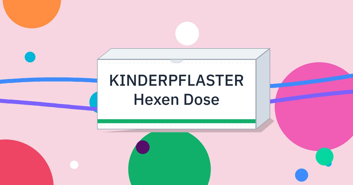 Symbolbild: Packung mit der Aufschrift KINDERPFLASTER Hexen Dose (PZN 09078067) – Verfügbarkeit und Bezug in Apotheken in Frankfurt am Main