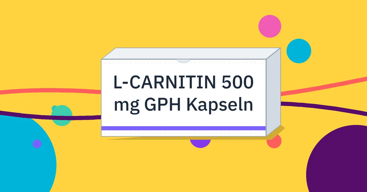 Symbolbild: Packung mit der Aufschrift L-CARNITIN 500 mg GPH Kapseln (PZN 07351688) – Verfügbarkeit und Bezug in Apotheken in Frankfurt am Main