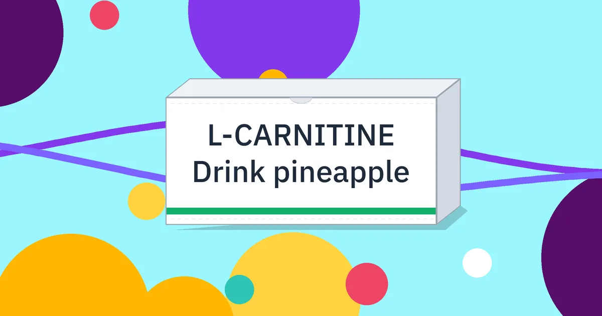 Symbolbild: Packung mit der Aufschrift L-CARNITINE Drink pineapple (PZN 09681823) – Verfügbarkeit und Bezug in Apotheken in Frankfurt am Main
