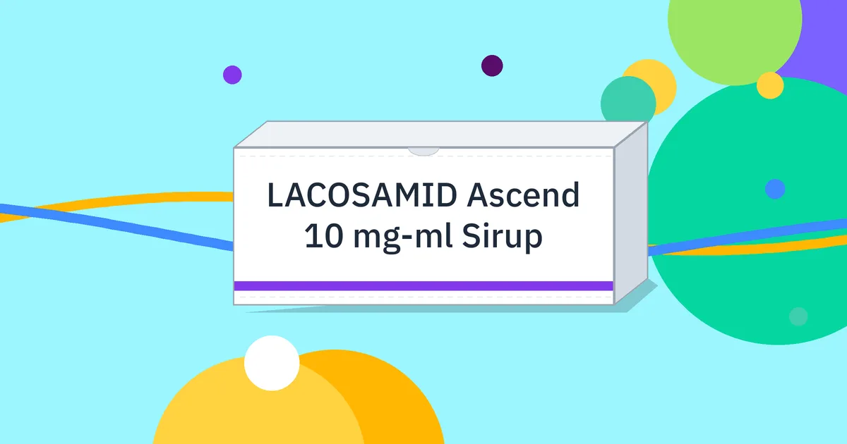Symbolbild: Packung mit der Aufschrift LACOSAMID Ascend 10 mg-ml Sirup (PZN 19184563) – Verfügbarkeit und Bezug in Apotheken in Frankfurt am Main