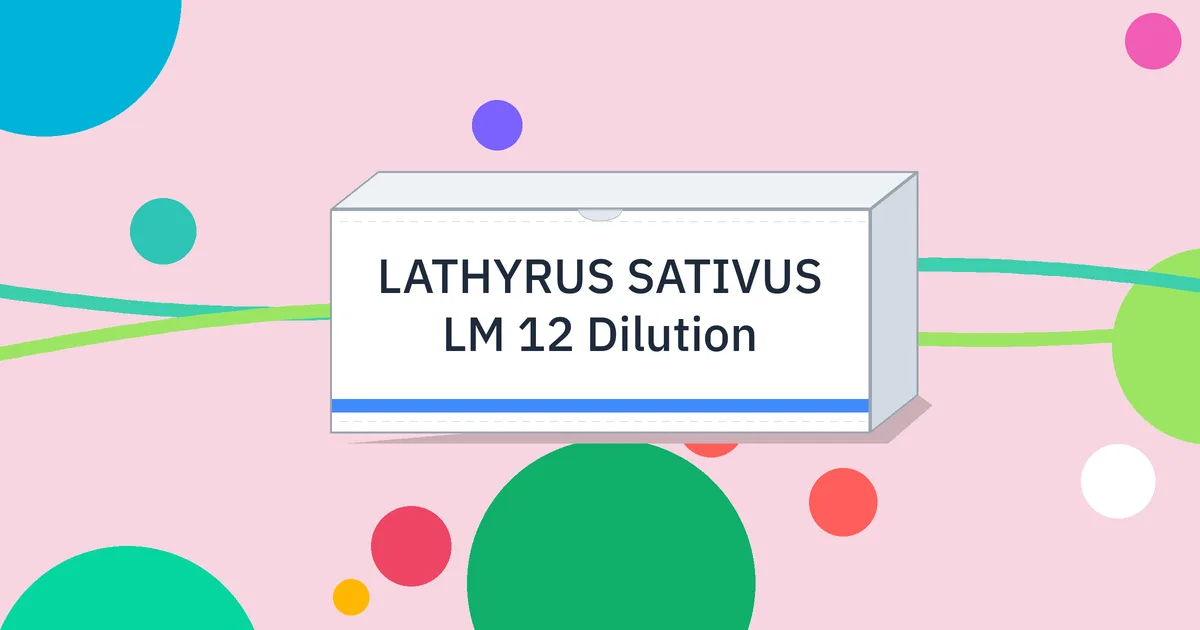 Symbolbild: Packung mit der Aufschrift LATHYRUS SATIVUS LM 12 Dilution (PZN 13523567) – Verfügbarkeit und Bezug in Apotheken in Frankfurt am Main