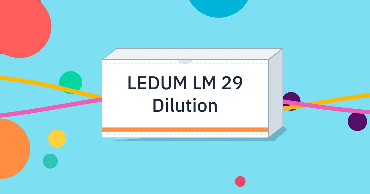Symbolbild: Packung mit der Aufschrift LEDUM LM 29 Dilution (PZN 12930402) – Verfügbarkeit und Bezug in Apotheken in Frankfurt am Main