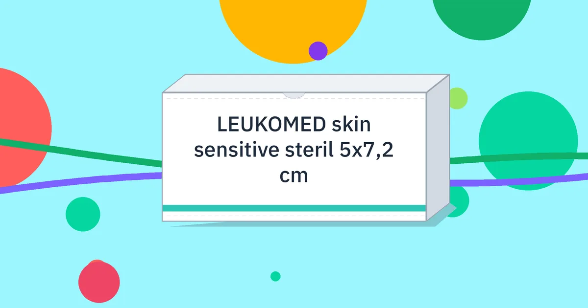 Symbolbild: Packung mit der Aufschrift LEUKOMED skin sensitive steril 5x7,2 cm (PZN 18411198) – Verfügbarkeit und Bezug in Apotheken in Frankfurt am Main