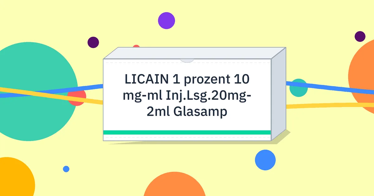 Symbolbild: Packung mit der Aufschrift LICAIN 1 prozent 10 mg-ml Inj.Lsg.20mg-2ml Glasamp (PZN 11008275) – Verfügbarkeit und Bezug in Apotheken in Frankfurt am Main