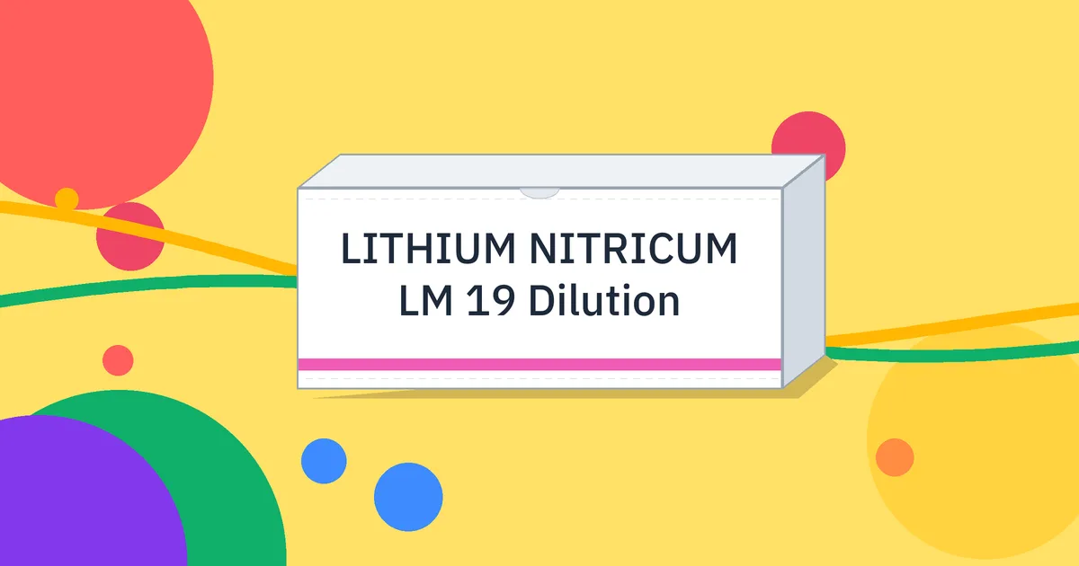 Symbolbild: Packung mit der Aufschrift LITHIUM NITRICUM LM 19 Dilution (PZN 12932565) – Verfügbarkeit und Bezug in Apotheken in Frankfurt am Main