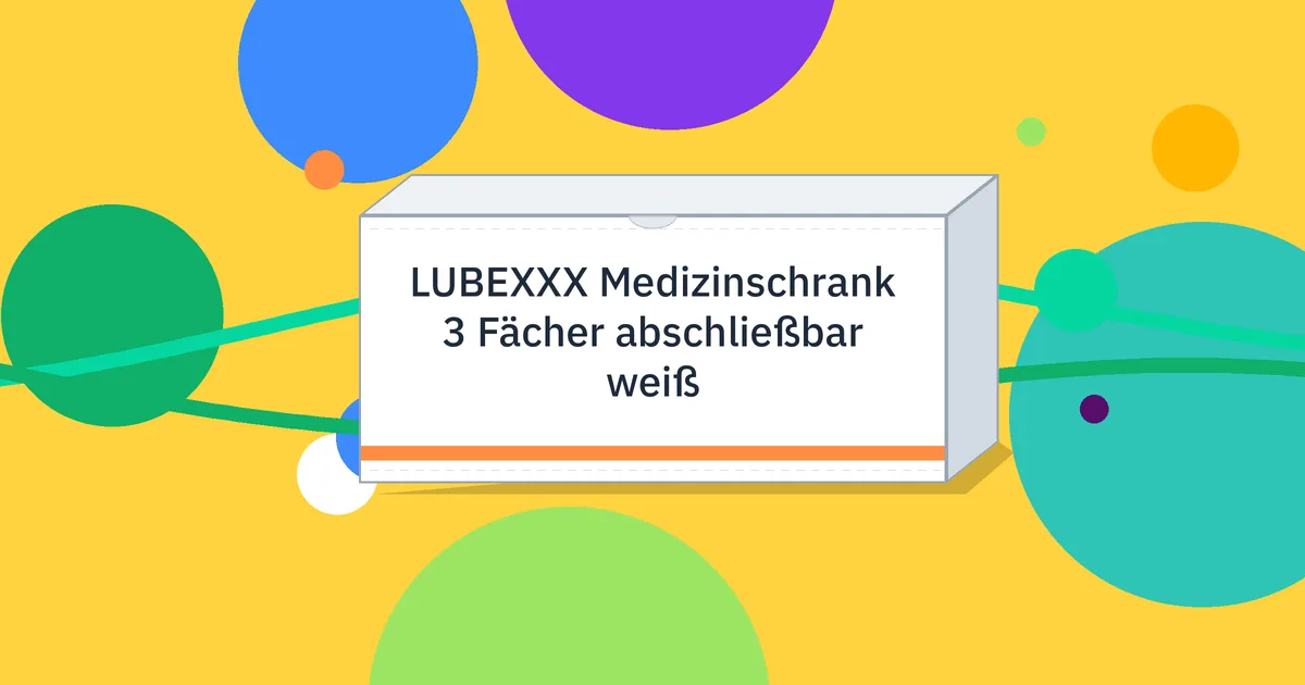 Symbolbild: Packung mit der Aufschrift LUBEXXX Medizinschrank 3 Fächer abschließbar weiß (PZN 19680871) – Verfügbarkeit und Bezug in Apotheken in Frankfurt am Main