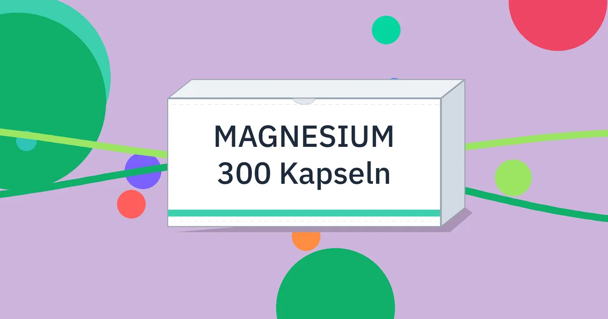 Symbolbild: Packung mit der Aufschrift MAGNESIUM 300 Kapseln (PZN 17382508) – Verfügbarkeit und Bezug in Apotheken in Frankfurt am Main
