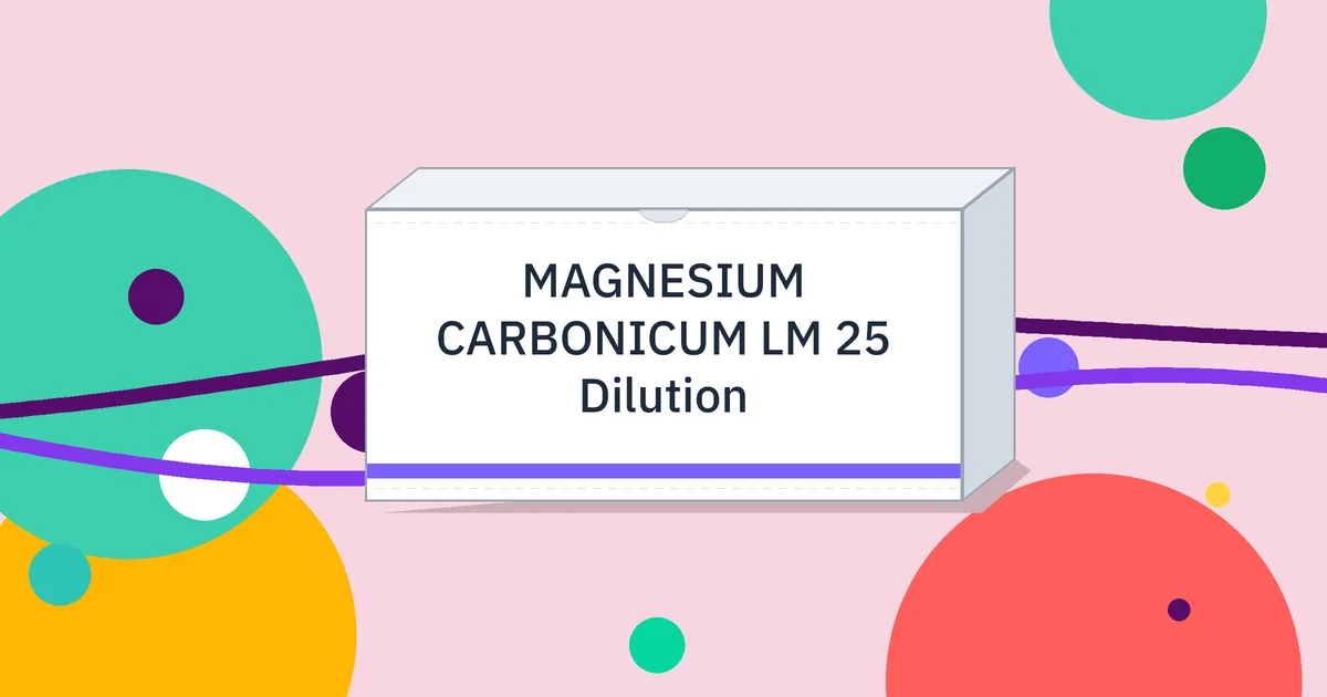 Symbolbild: Packung mit der Aufschrift MAGNESIUM CARBONICUM LM 25 Dilution (PZN 12937143) – Verfügbarkeit und Bezug in Apotheken in Frankfurt am Main