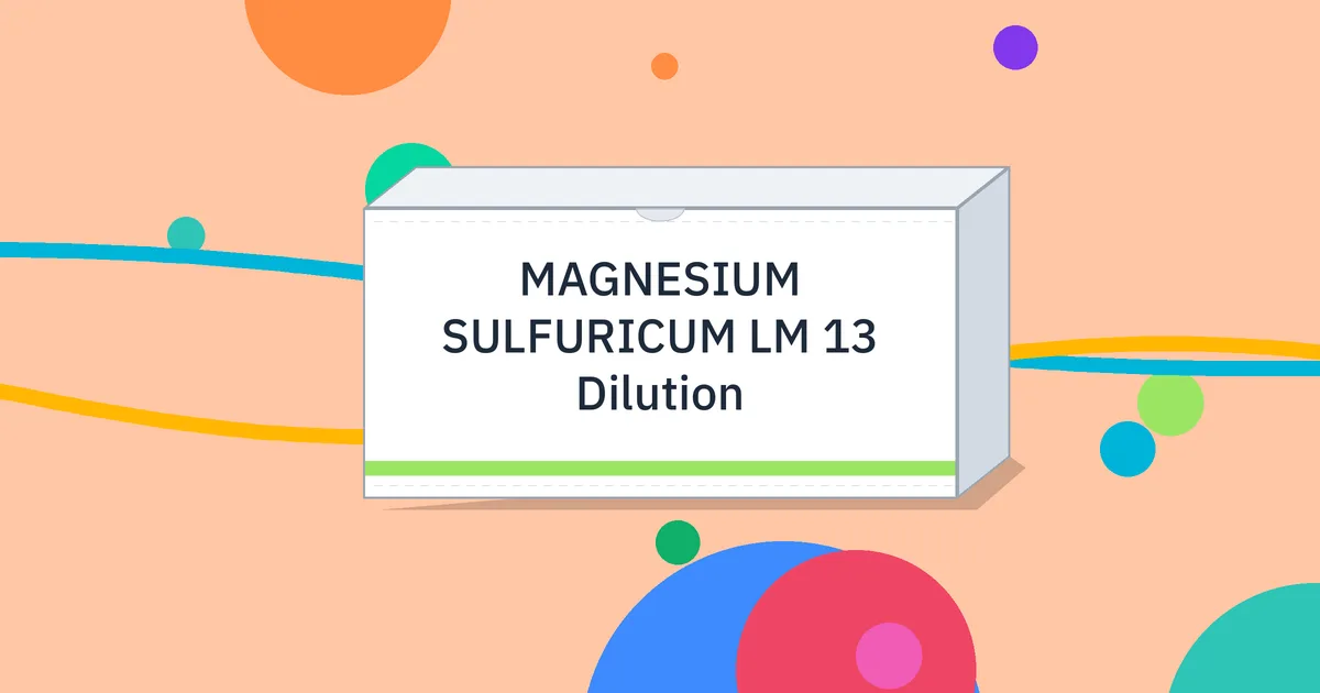 Symbolbild: Packung mit der Aufschrift MAGNESIUM SULFURICUM LM 13 Dilution (PZN 12940085) – Verfügbarkeit und Bezug in Apotheken in Frankfurt am Main
