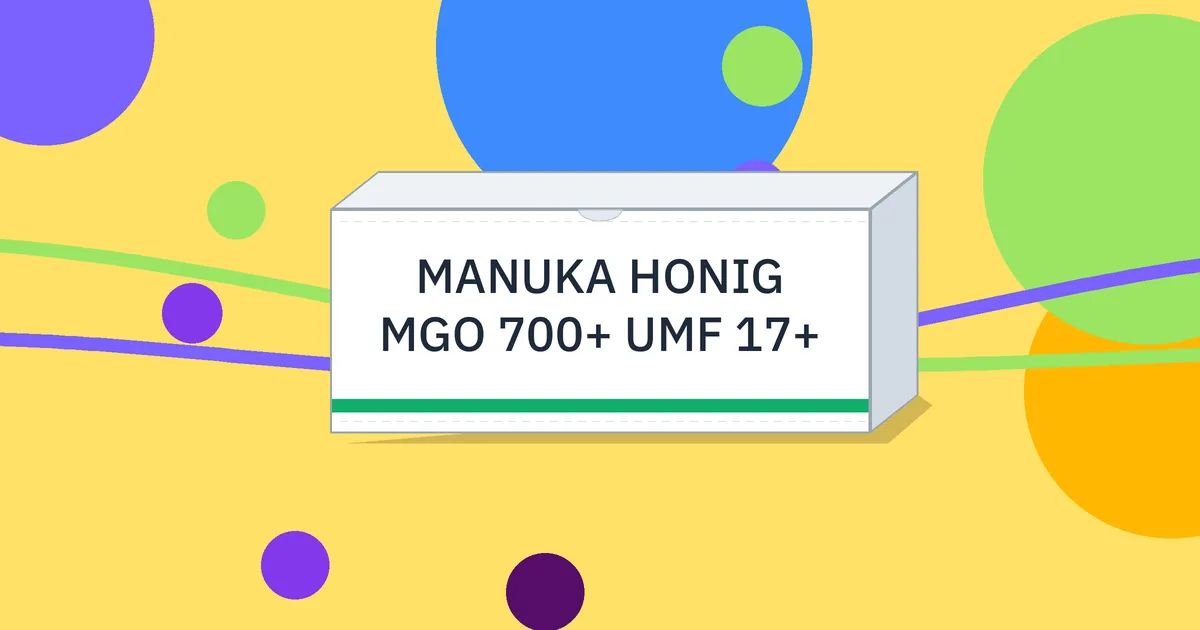 Symbolbild: Packung mit der Aufschrift MANUKA HONIG MGO 700+ UMF 17+ (PZN 20860992) – Verfügbarkeit und Bezug in Apotheken in Frankfurt am Main