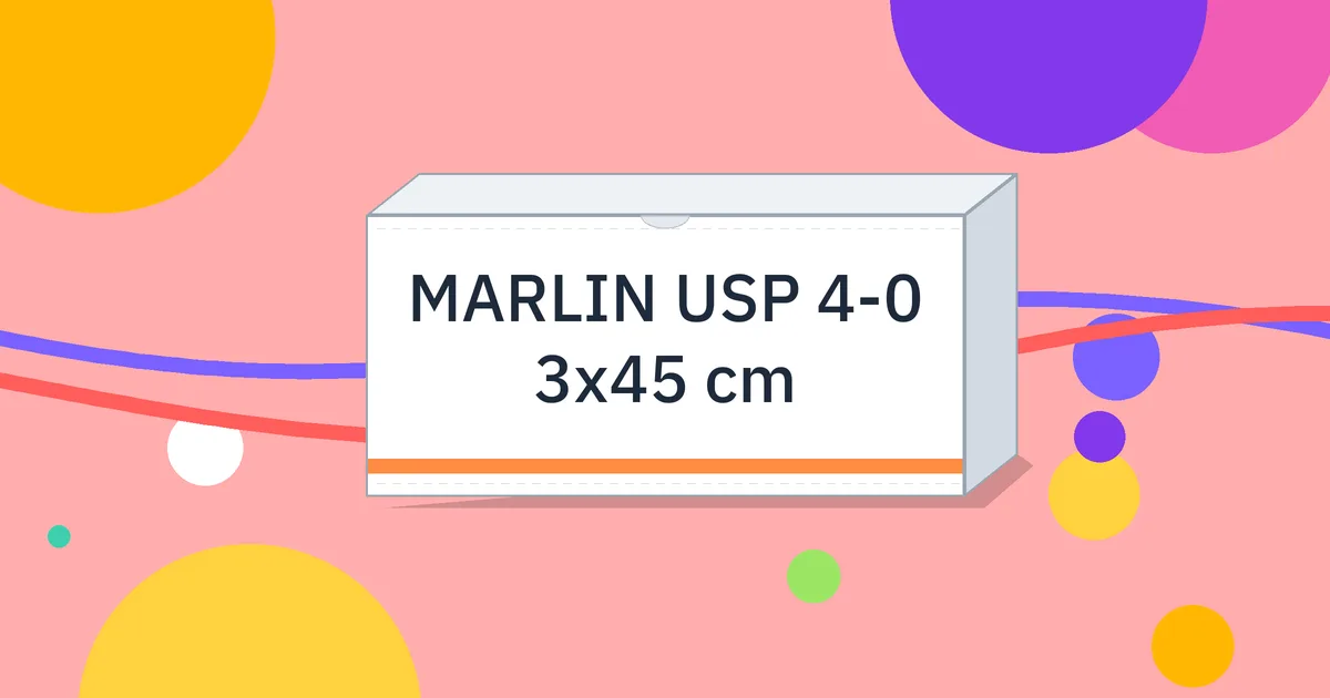 Symbolbild: Packung mit der Aufschrift MARLIN USP 4-0 3x45 cm (PZN 00548459) – Verfügbarkeit und Bezug in Apotheken in Frankfurt am Main