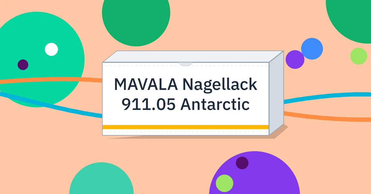 Symbolbild: Packung mit der Aufschrift MAVALA Nagellack 911.05 Antarctic (PZN 13910057) – Verfügbarkeit und Bezug in Apotheken in Frankfurt am Main