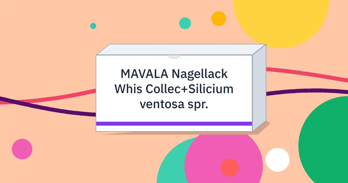 Symbolbild: Packung mit der Aufschrift MAVALA Nagellack Whis Collec+Silicium ventosa spr. (PZN 19468007) – Verfügbarkeit und Bezug in Apotheken in Frankfurt am Main