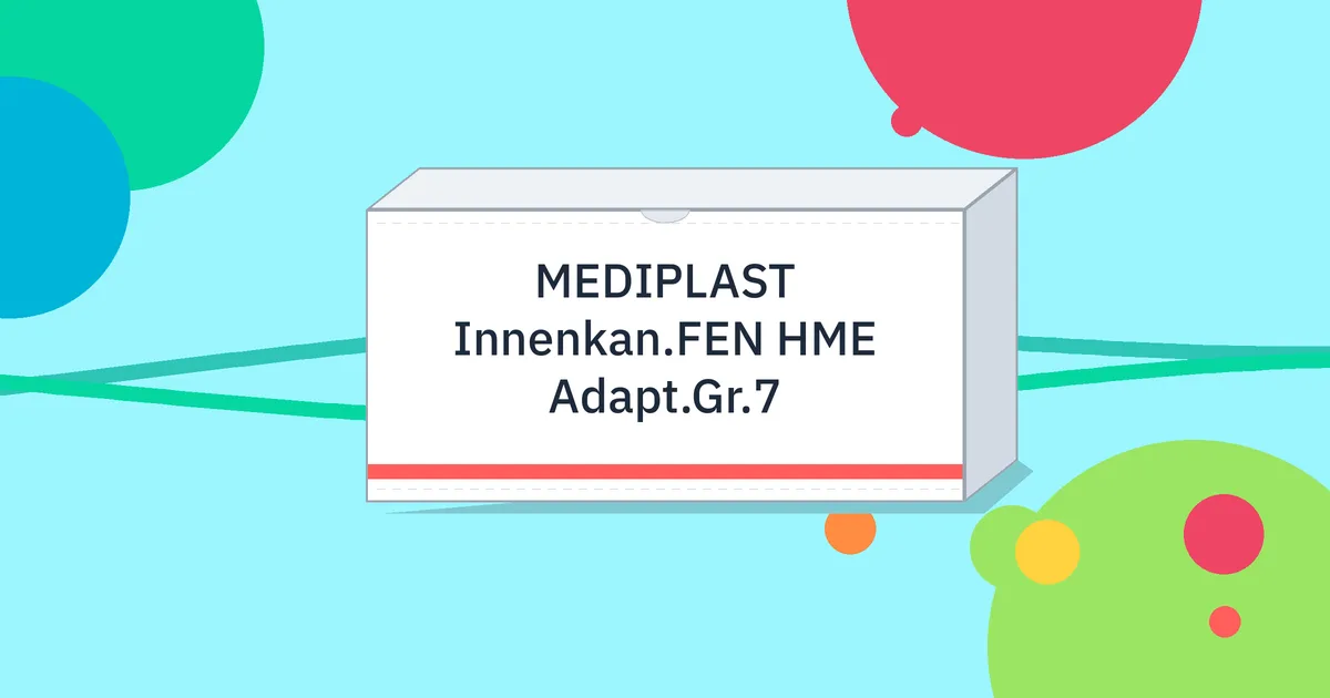 Symbolbild: Packung mit der Aufschrift MEDIPLAST Innenkan.FEN HME Adapt.Gr.7 (PZN 03218923) – Verfügbarkeit und Bezug in Apotheken in Frankfurt am Main
