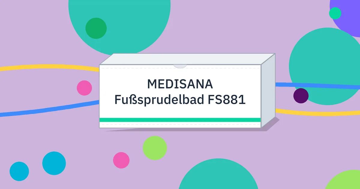Symbolbild: Packung mit der Aufschrift MEDISANA Fußsprudelbad FS881 (PZN 11729230) – Verfügbarkeit und Bezug in Apotheken in Frankfurt am Main