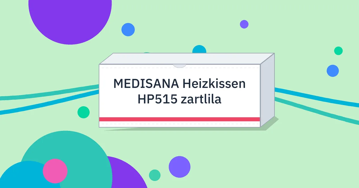 Symbolbild: Packung mit der Aufschrift MEDISANA Heizkissen HP515 zartlila (PZN 20805645) – Verfügbarkeit und Bezug in Apotheken in Frankfurt am Main